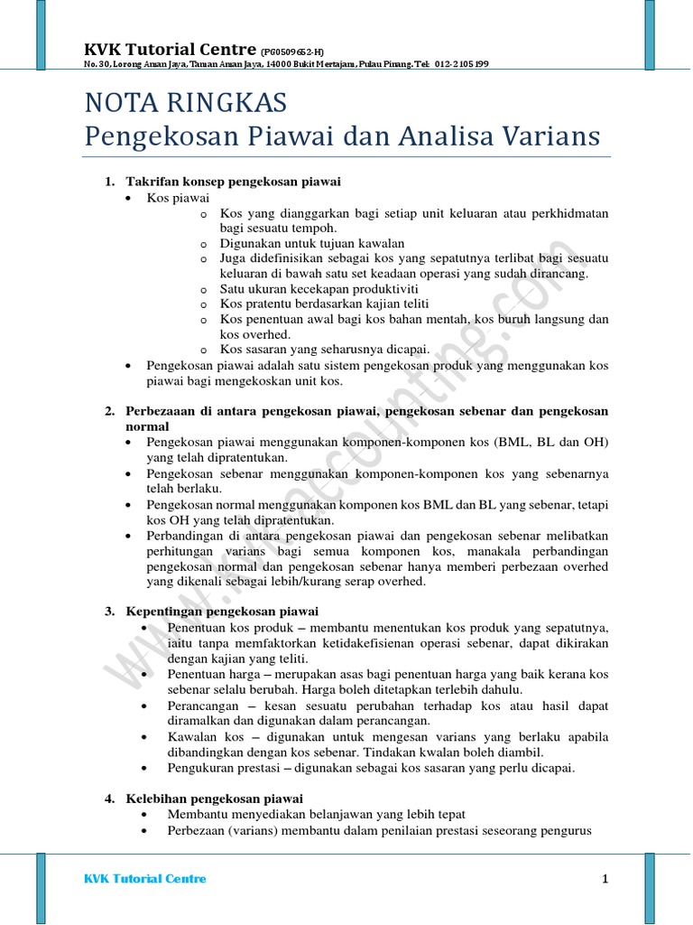 Nota Ringkas K2 PPAV | PDF