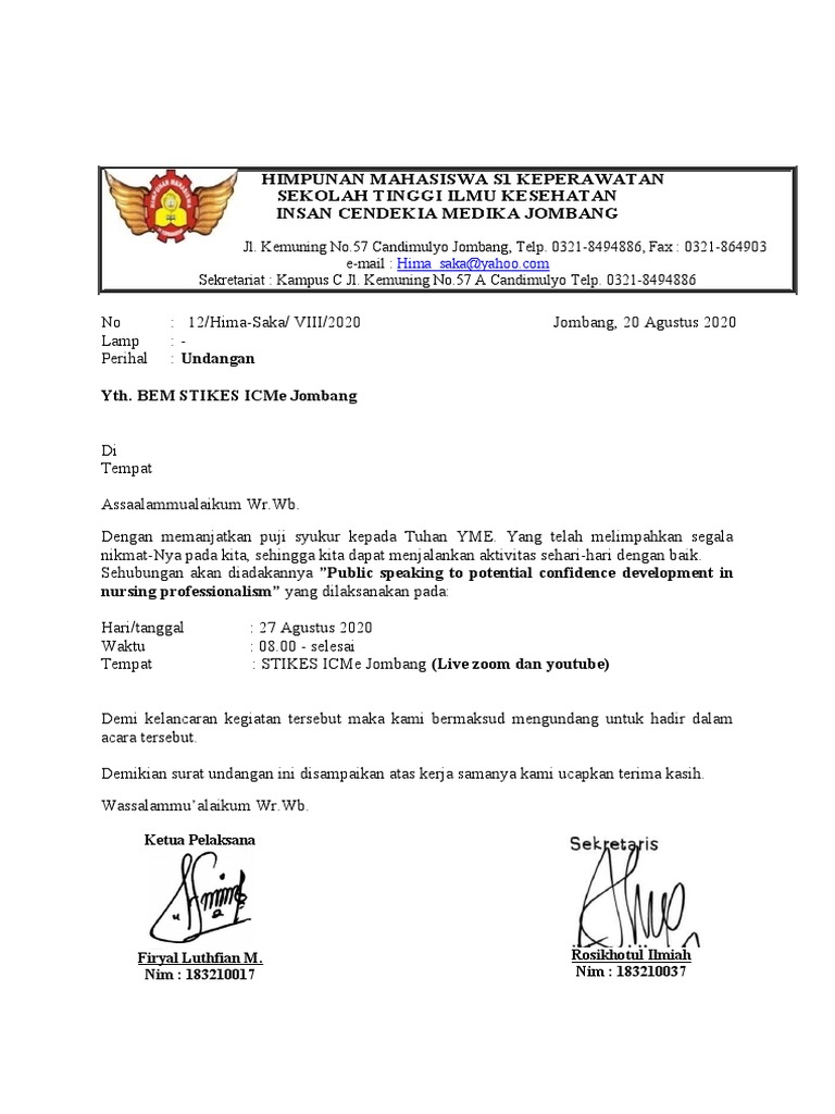 Surat Undangan Bem | PDF