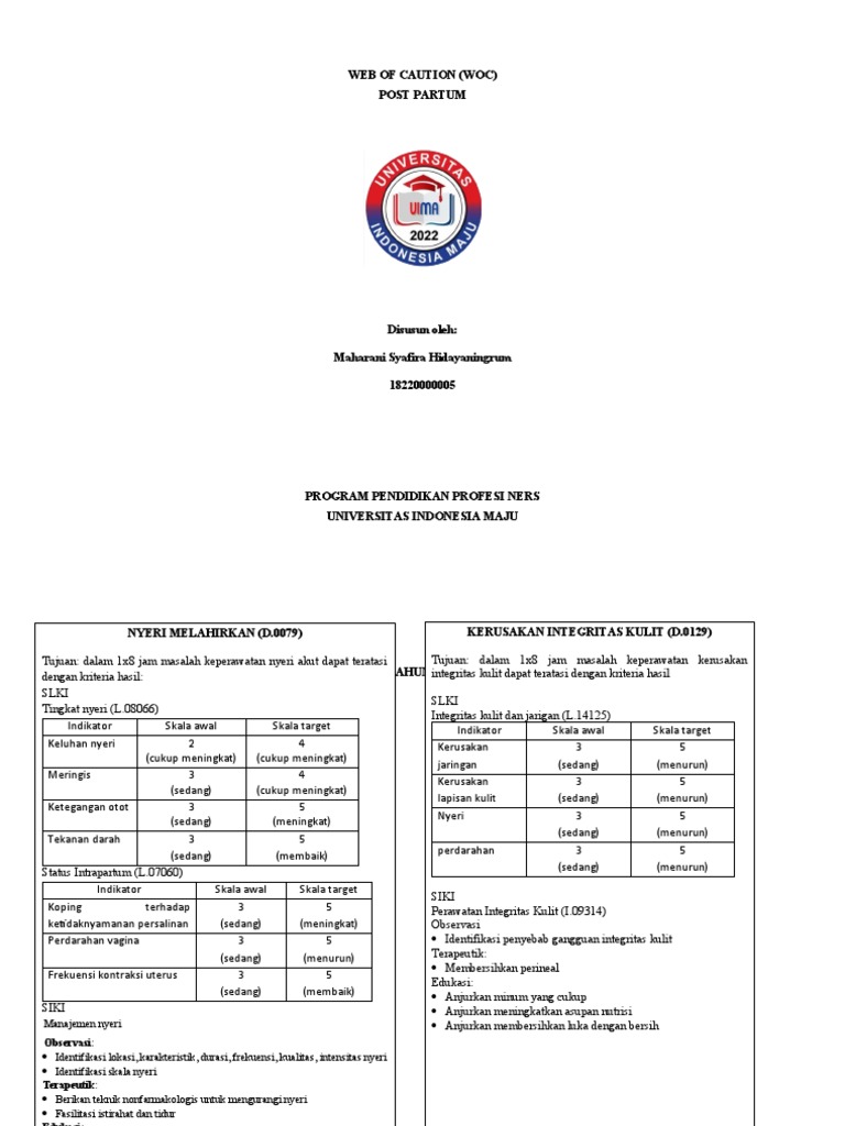 Woc Post Partum | PDF