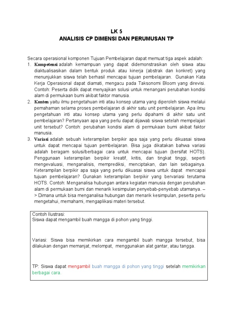 Lk-Analisis CP TP Dan Atp | PDF