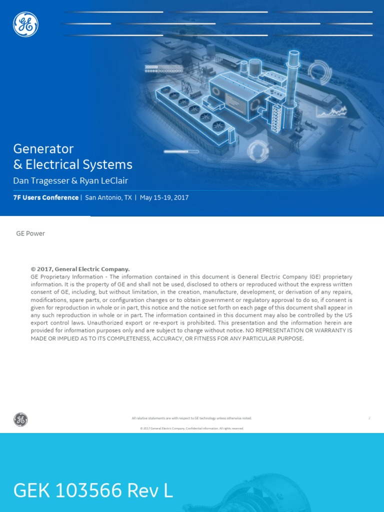 2017 7F Users Conference - Generator (Tragesser) | PDF | Electrical ...