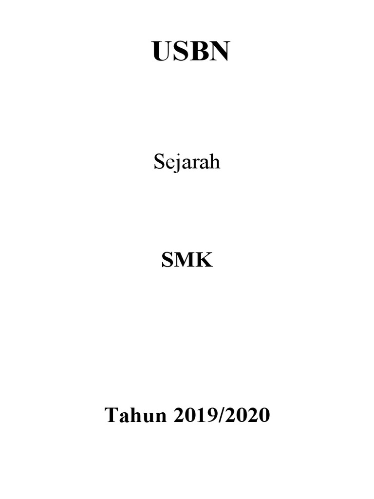 Soal Usbn Sejarah 2019-2020 | PDF | Perjalanan | Sejarah