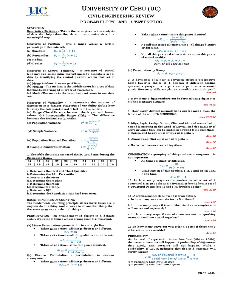 Probability and Statistics for Engineers | PDF | Statistics ...