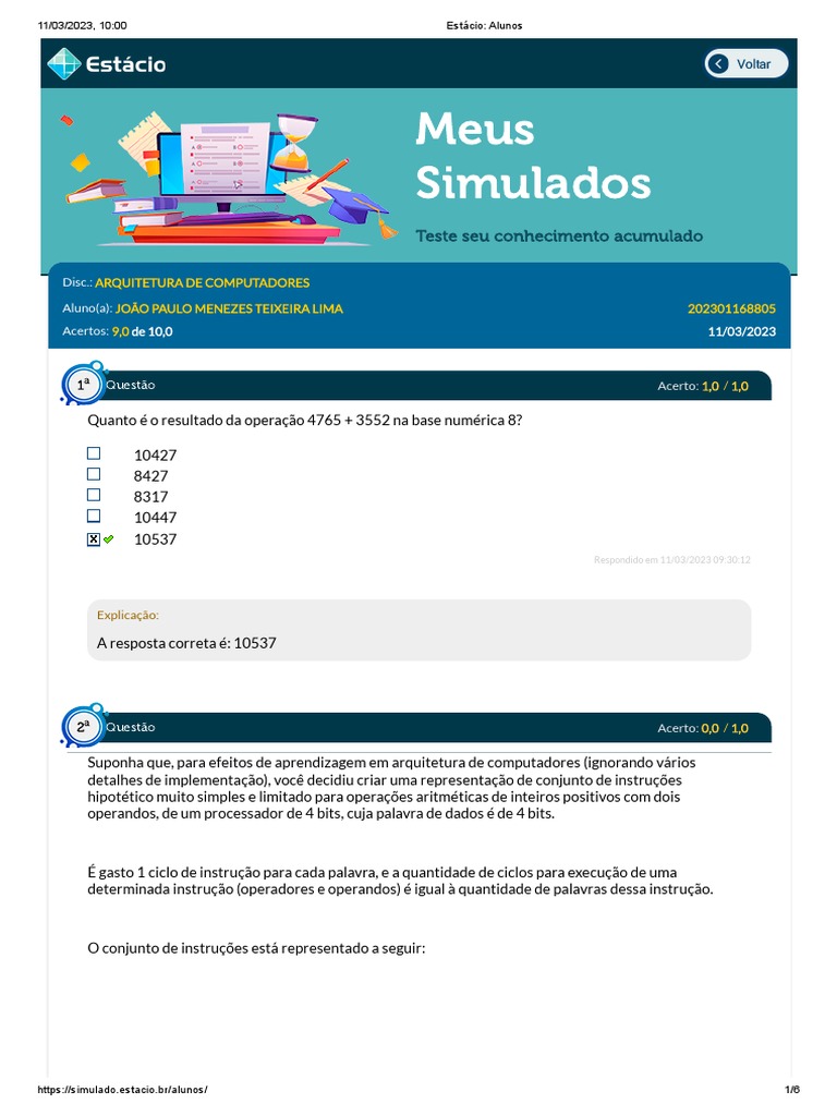 Estácio - Arquitetura | PDF | Kernel (sistema operacional) | Memória de ...