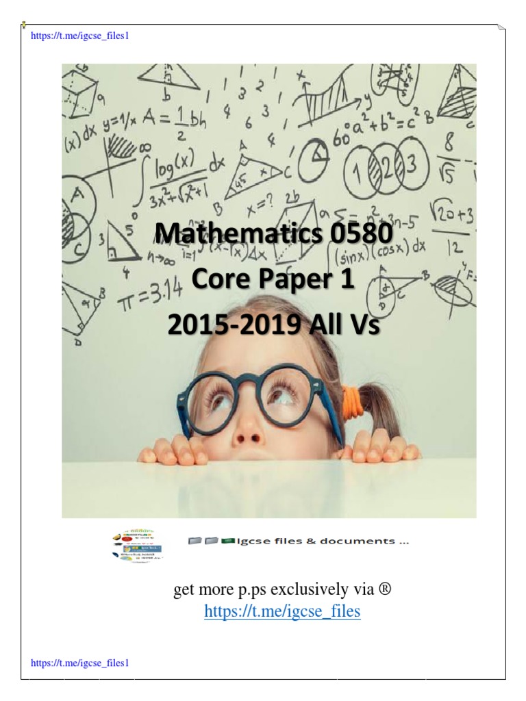 Mathematics 0580 CORE P1 2015-2019 All Vs PDF | PDF | Mathematics ...