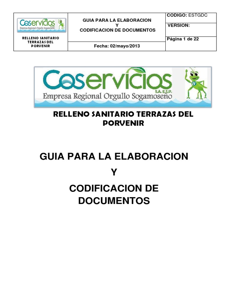 Guia de Codificacion de Documentos 1 | PDF | Calidad (comercial) | Sistema de manejo de calidad