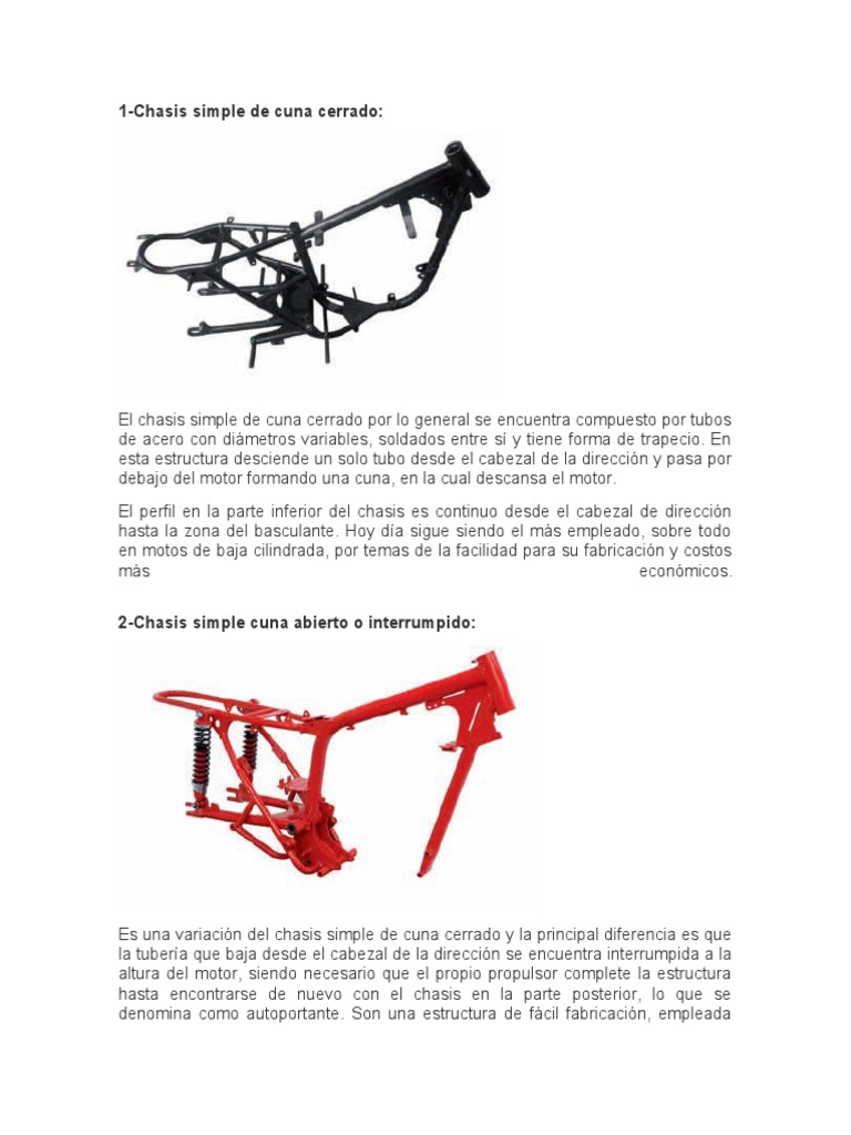 Tipos de chasis de moto explicados | PDF | Motocicleta | Transporte