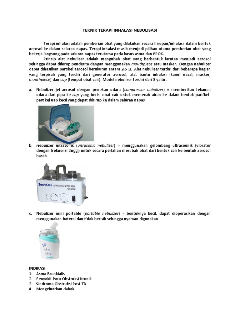 Terapi Inhalasi Nebulisasi | PDF