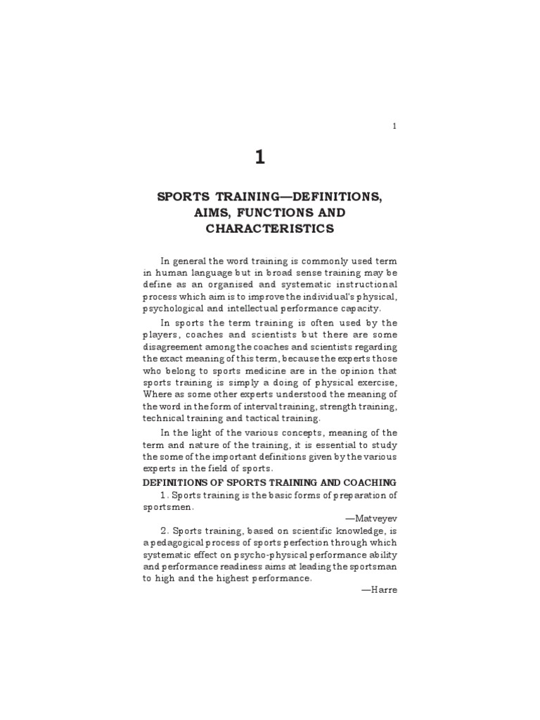 Principles and Aims of Sports Training | PDF | Learning | Science