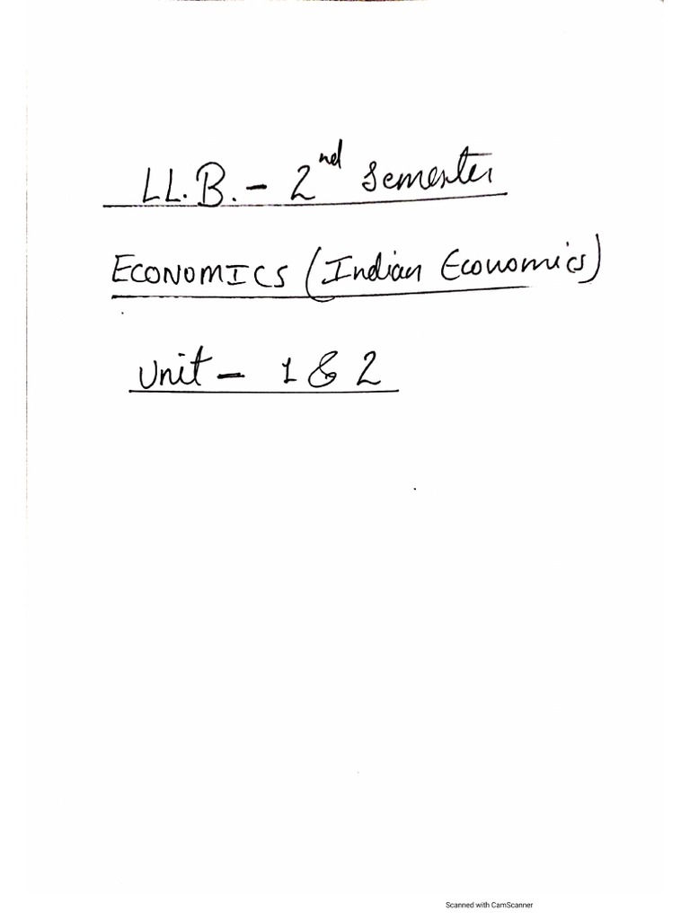 Economics Unit 1 2 | PDF