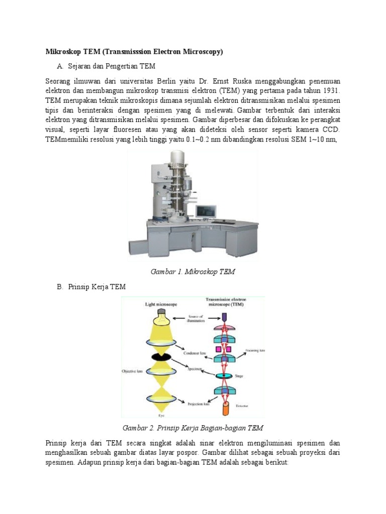 Mikroskop TEM | PDF | Sains & Matematika