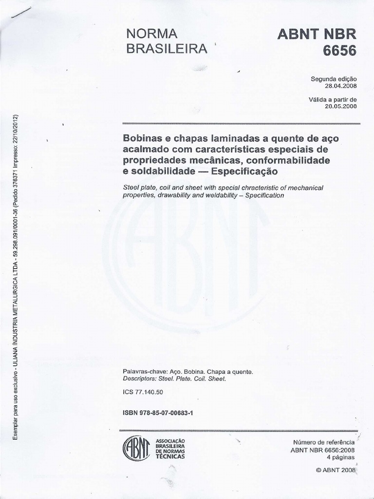 NBR 6656 - 05-2008 PDF | PDF