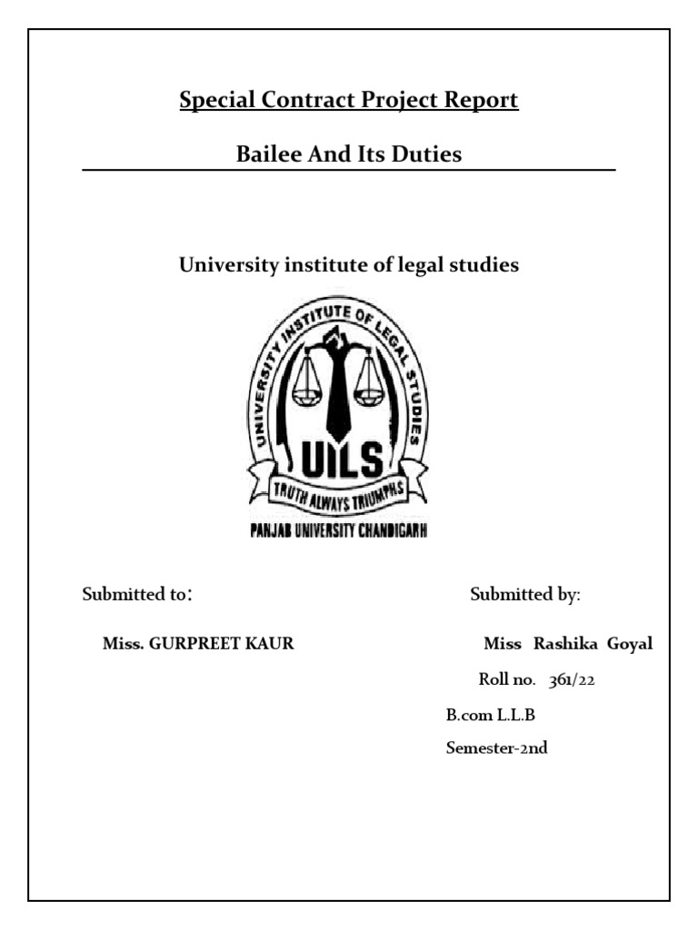 Special Contract Project Report | Download Free PDF | Legal Liability | Negligence