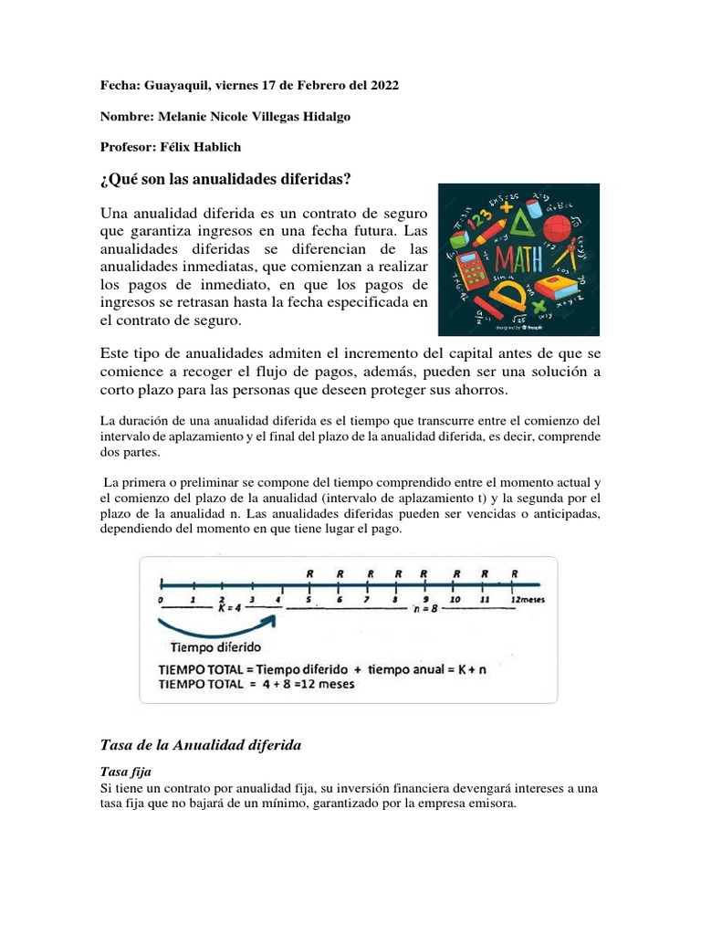 Deber 13 Investigación Melanie Villegas | PDF | Interés | Dinero