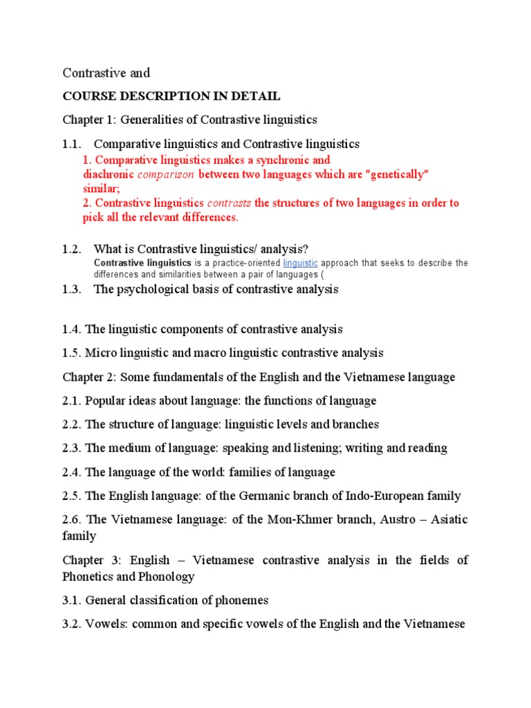 A Comprehensive Guide to Conducting Contrastive Analyses of English and ...