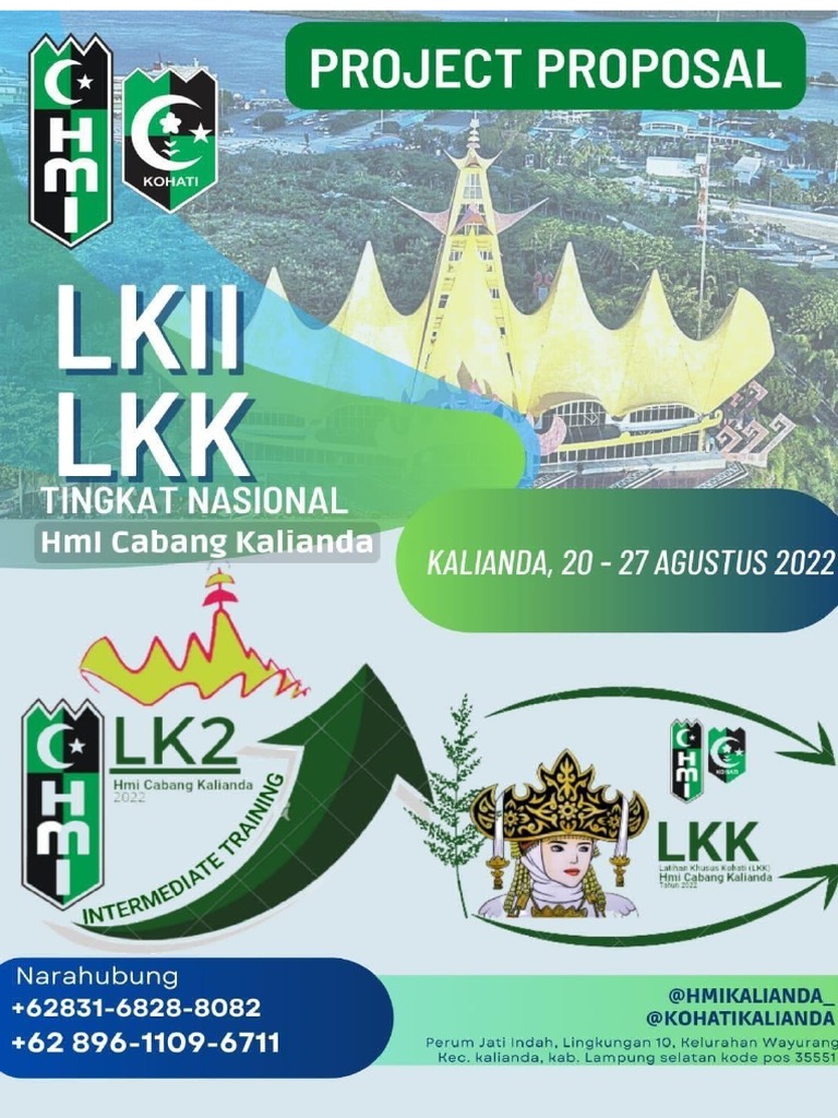 Proposal LK2&LKK HMI Cabang Kalianda Permohonan Bantuan Dana PN Kalianda | PDF