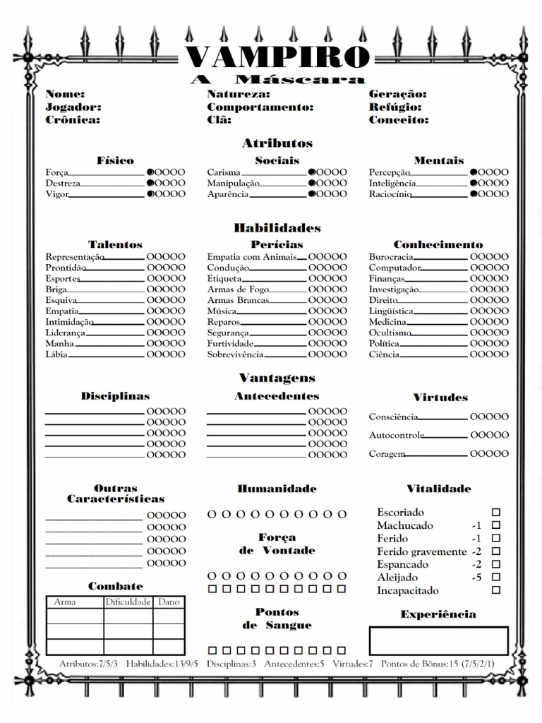 VTM Planilha v2 | PDF