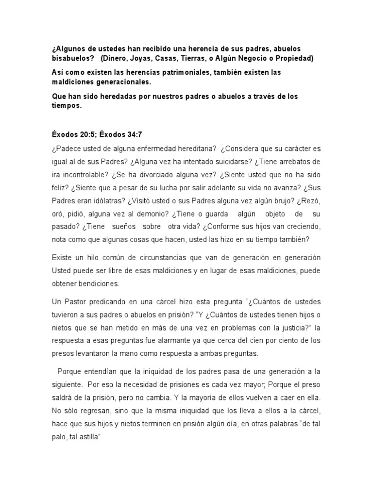 Maldiciones Pdf Maldición Creencia Religiosa Y Doctrina