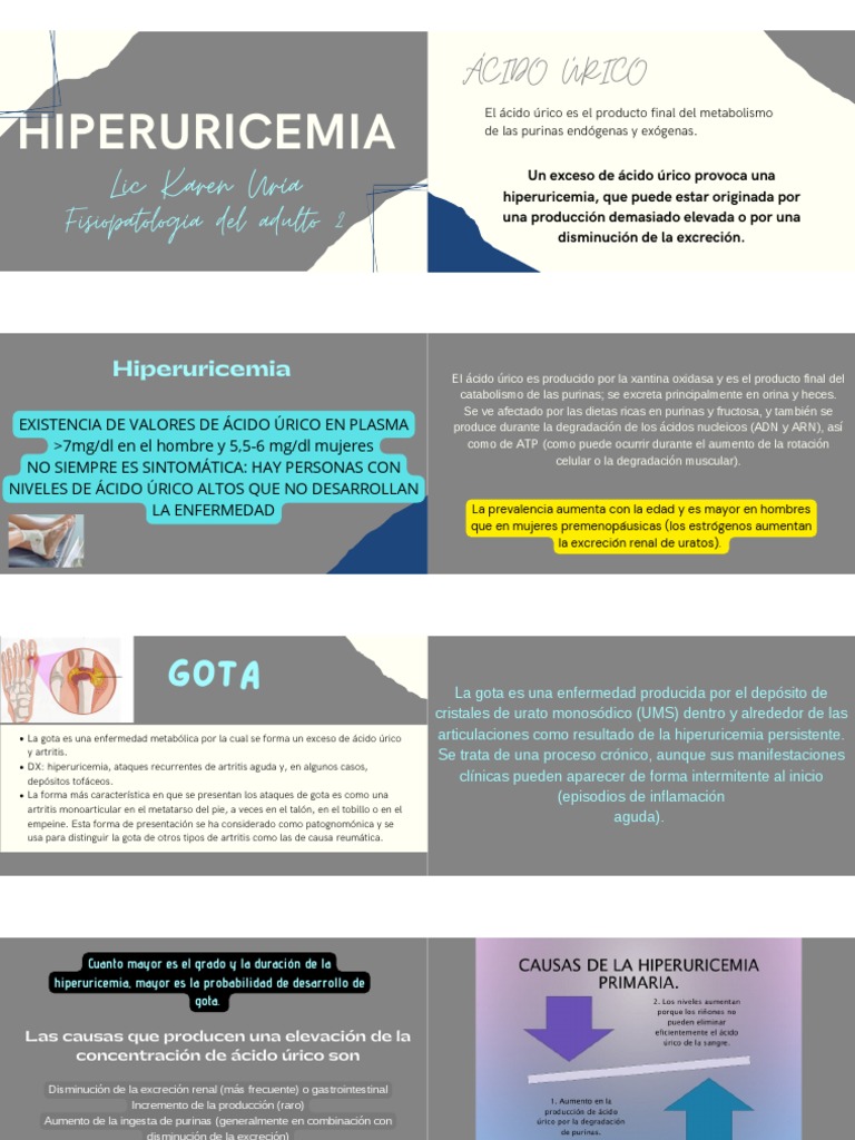 Hiperuricemia PDF | PDF | Gota | Medicina
