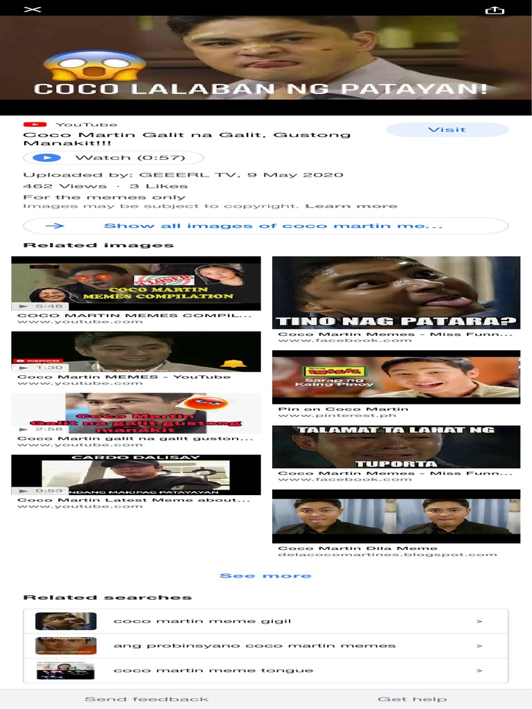 Coco Martin Memes - Google Search | PDF | You Tube | Cyberspace