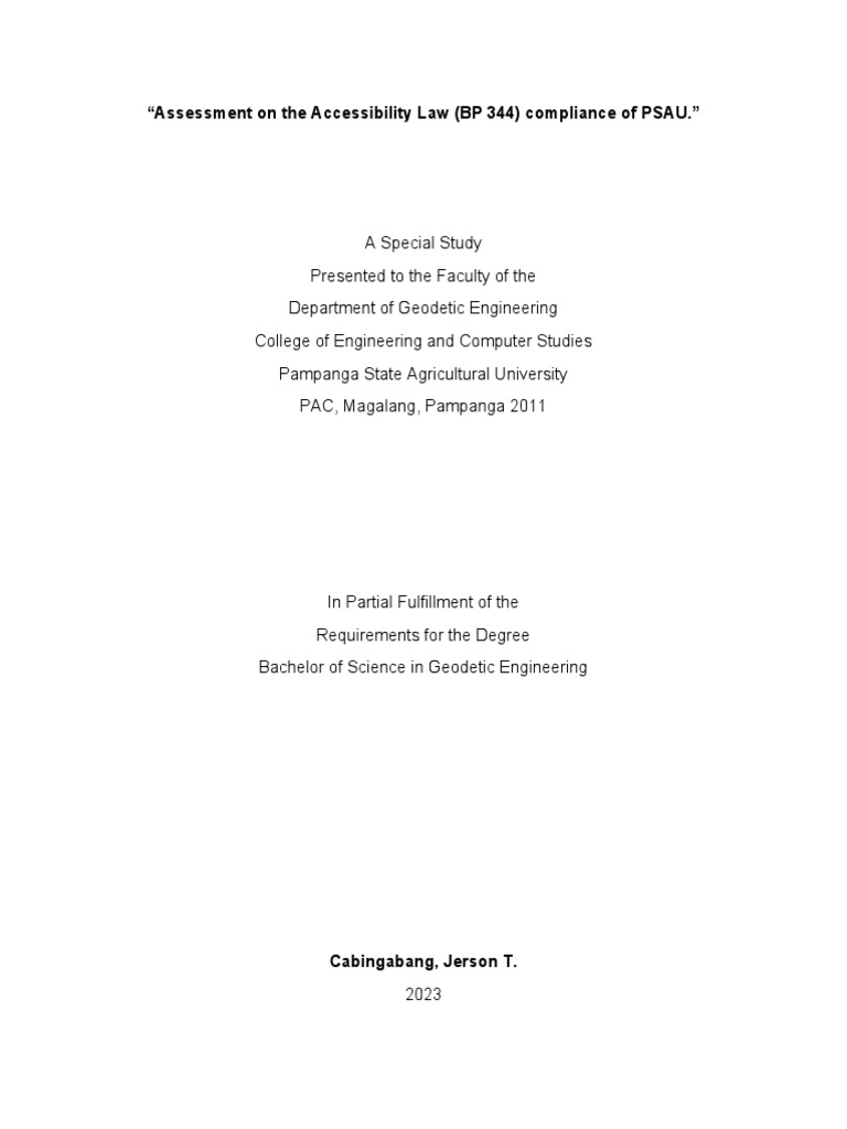 Thesis 3 | PDF | Accessibility | Disability