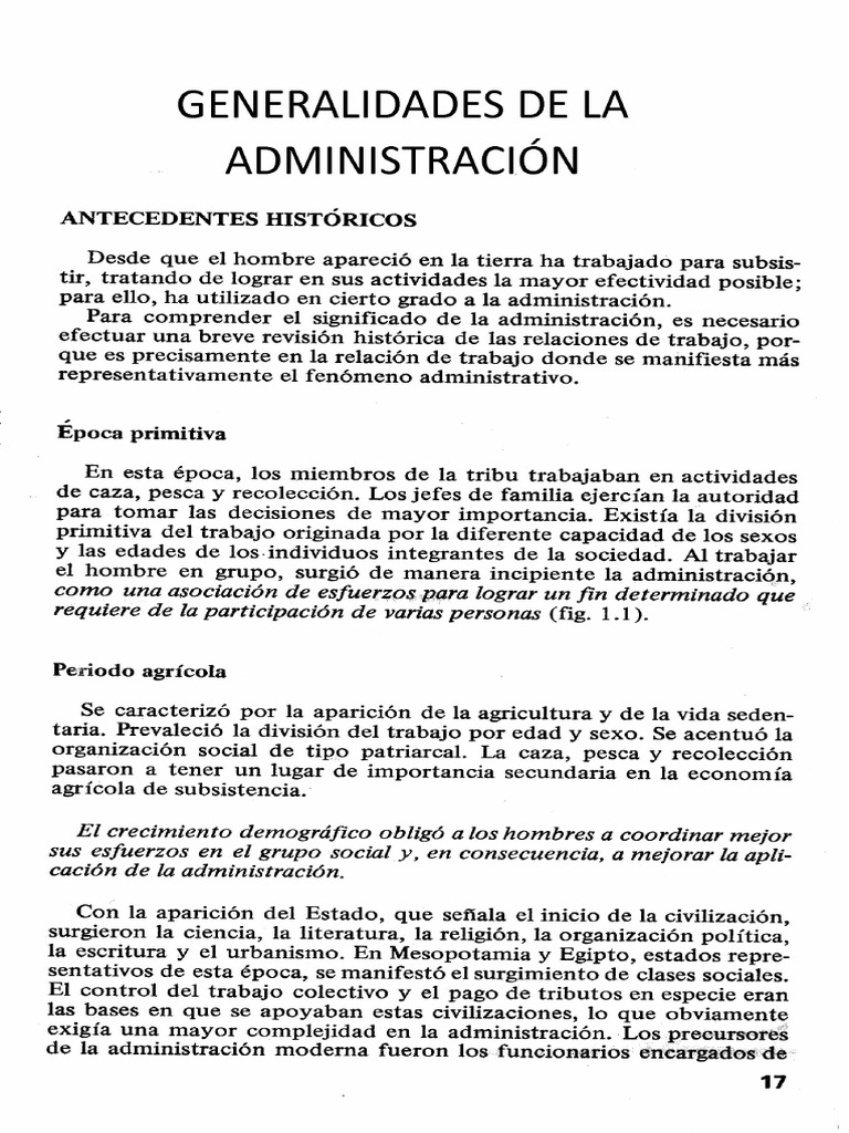 Generalidades de La Administracion | PDF