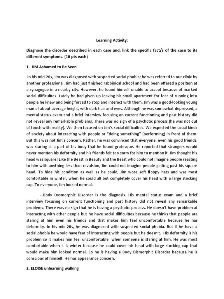 Module 4 Lesson 1 | PDF | Mental Disorder | Social Anxiety Disorder