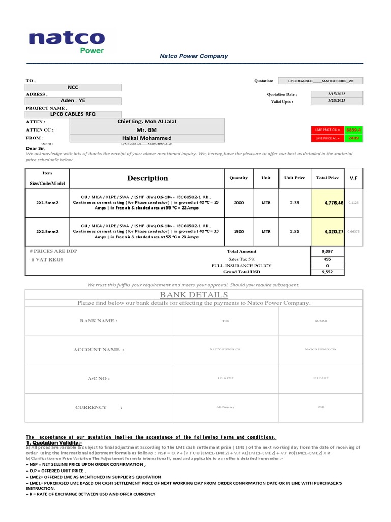 RCGC - HSA - Cables - PDF NCC PDF | PDF | Value Added Tax | Taxes