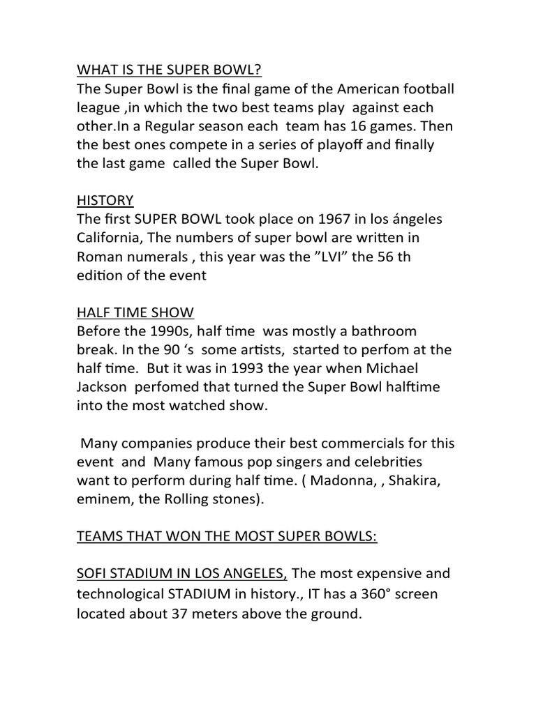 Super Bowl | PDF