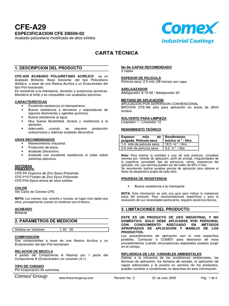 Cfe A 29 Pdf Pdf Epoxy Agua