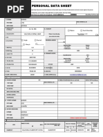 Personal Data Sheet CS Form No. 212 Revised 2017 | PDF | Government ...