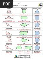 Geometry Cheat Sheet 4 2d Shapes Formulas | PDF | Area | Rectangle