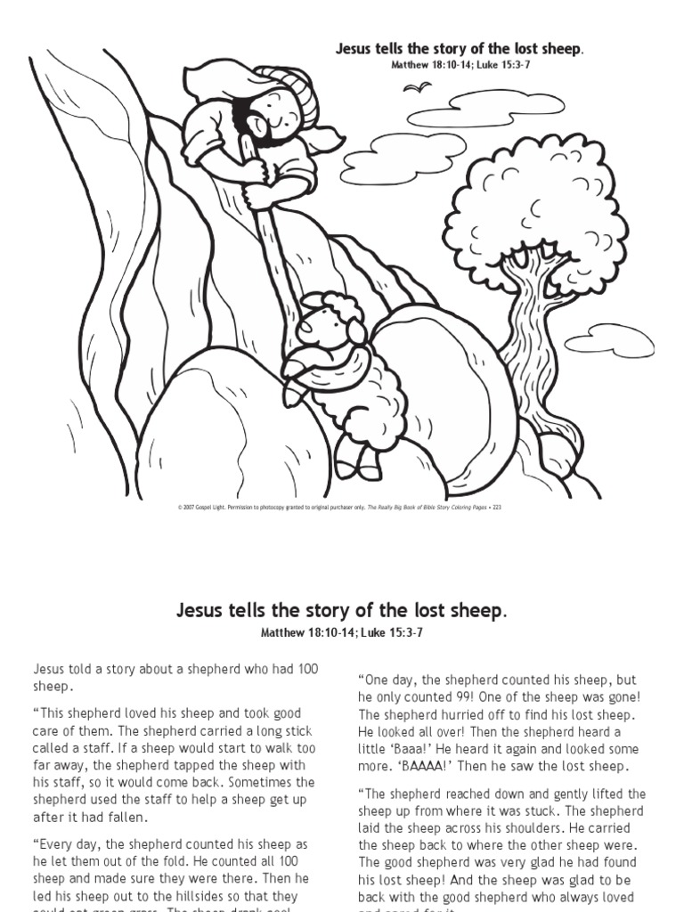 107 Jesus Tells The Story of The Lost Sheep | PDF | Jesus | Shepherd