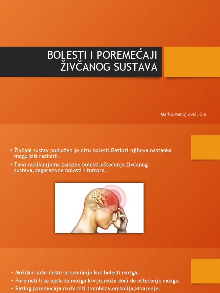 Bolesti I Poremecaji Zivcanog Sustava | PDF