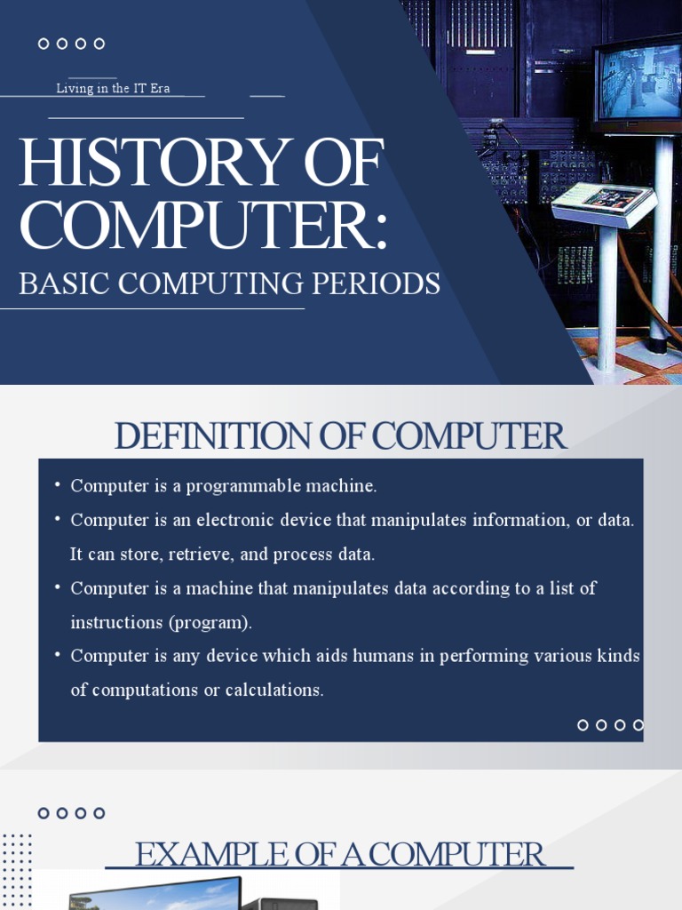Lesson 2 Part 1 - History of Computer | PDF | Computer Architecture ...