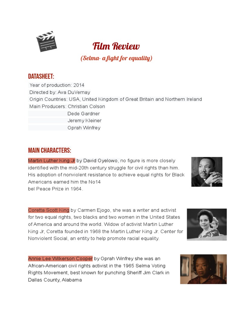 Selma Movie | PDF | Social Movements | Human Rights