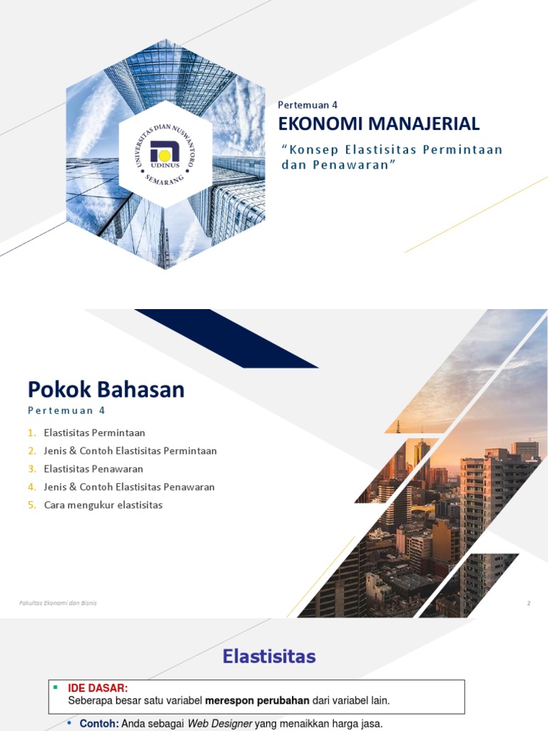 Definisi dan Contoh Elastisitas Permintaan | PDF
