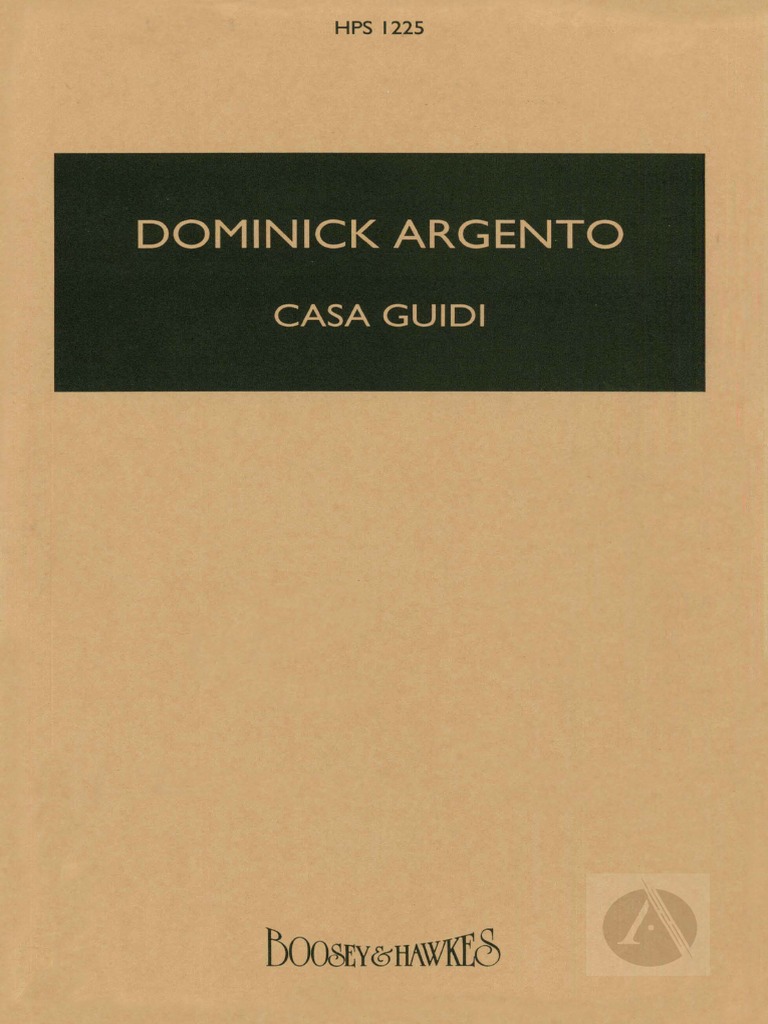 Casa Guidi by Argento, Dominic | PDF