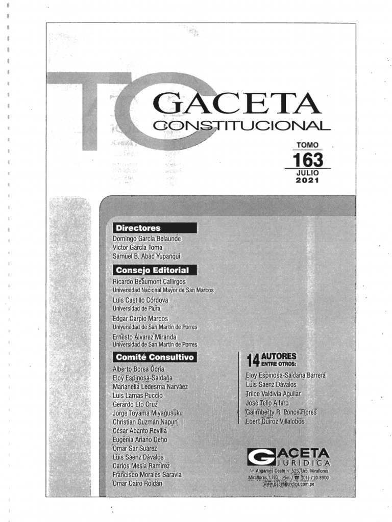 GACETA CONSTITUCIONAL REVISTA TOMO 163.pdf | PDF | Habeas corpus | Caso de ley