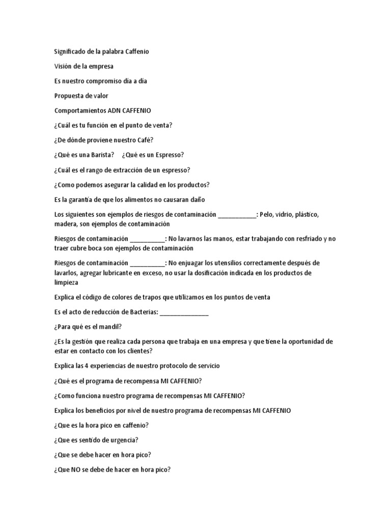 Guía Completa sobre Caffenio y su Café | PDF