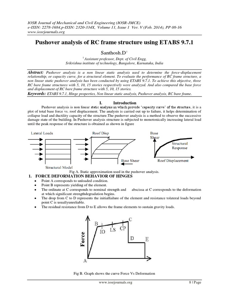 Pushover Analysis of RC Frame Structure | PDF | Deformation (Engineering) | Earthquake Engineering