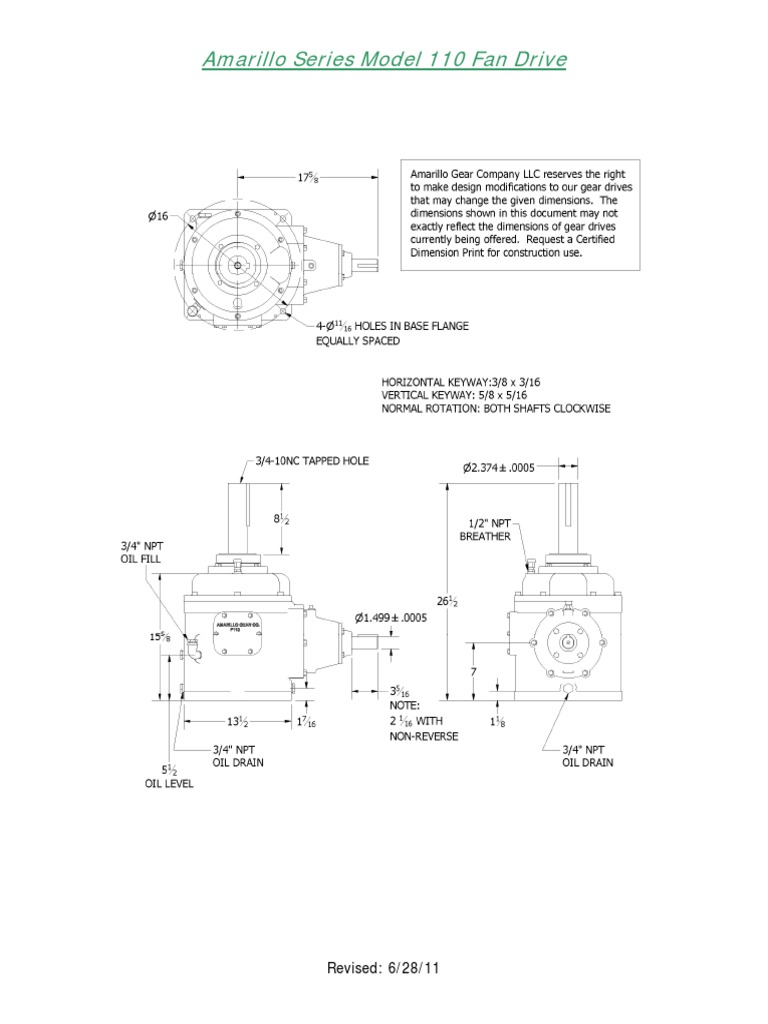 Amarillo Series Model F110 Fan Drive | PDF