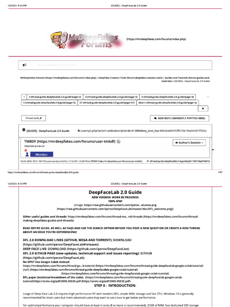 DeepFaceLab 2.0 Guide PDF | PDF