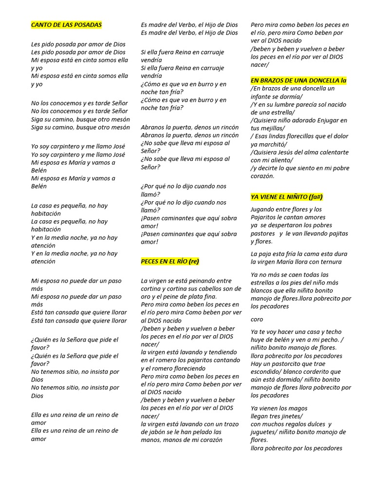 Canto de Las Posadas | PDF | María, madre de Jesús