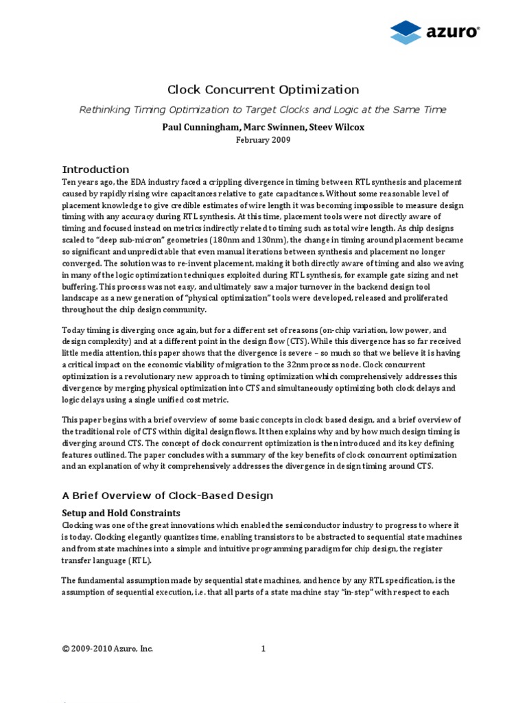 Azuro Ccopt White Paper | PDF | Mathematical Optimization | System On A Chip