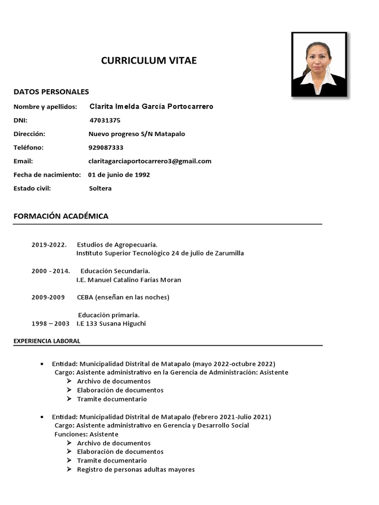 Curriculum Clara | PDF