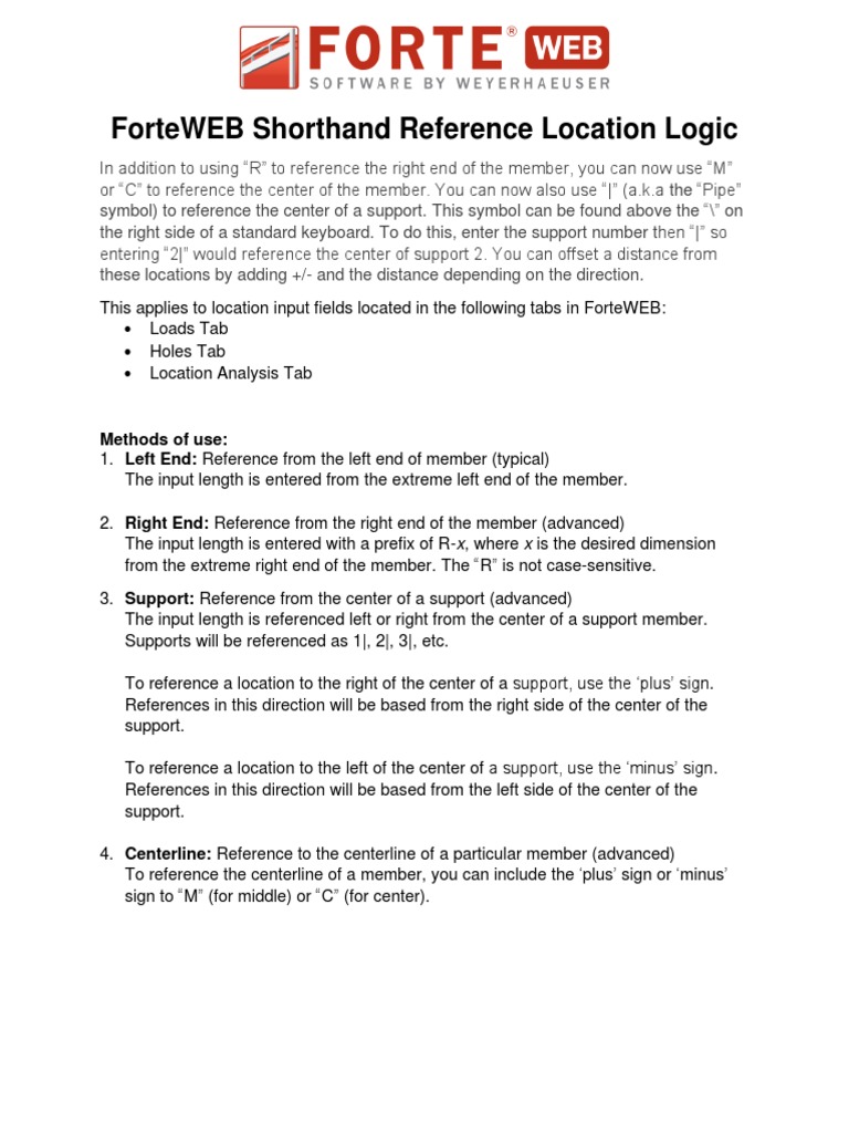 ForteWEB Location Reference Methods | PDF | Computing