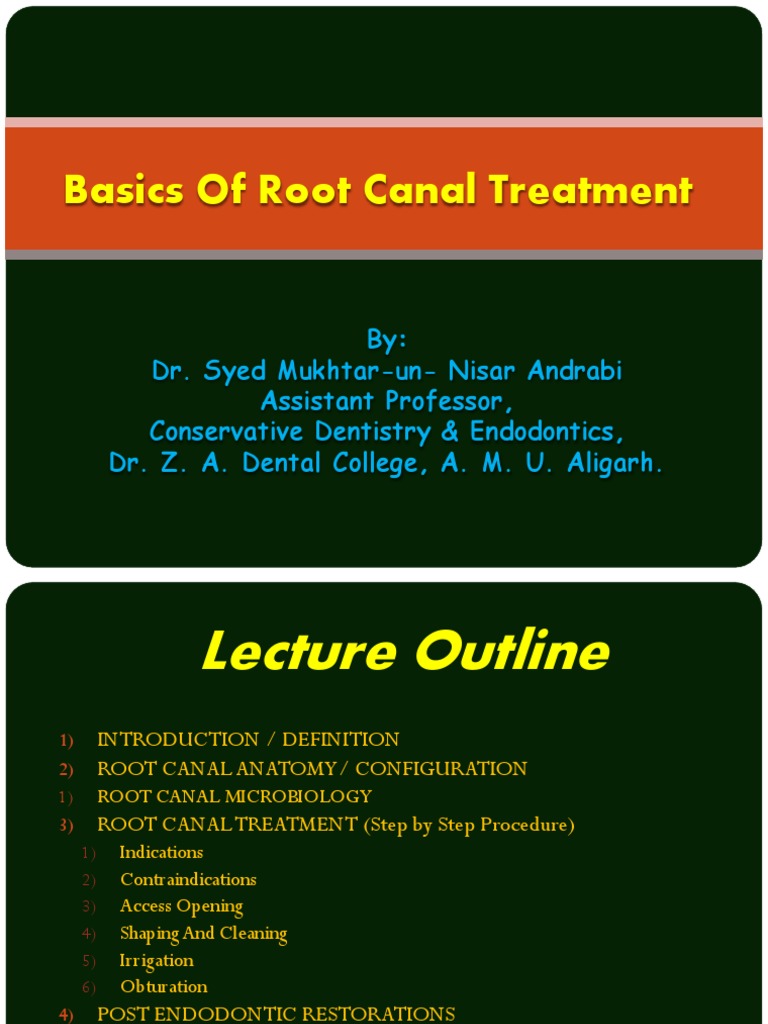 Basics of Root Canal Treatment | PDF | Dentistry | Medical Specialties