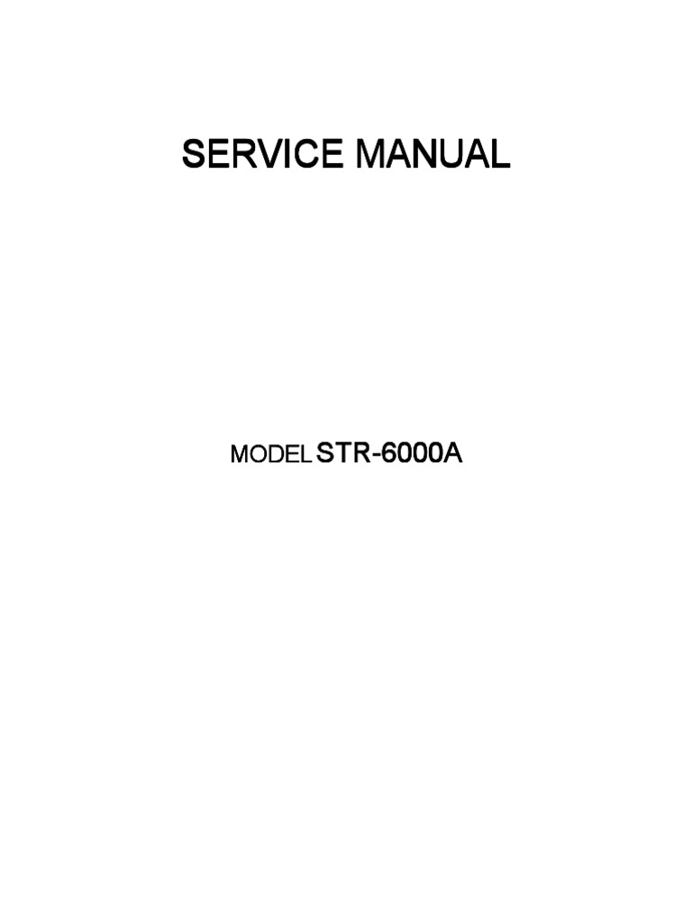 VHF - Str-6000a - SM Samyung | PDF | Amplifier | Detector (Radio)