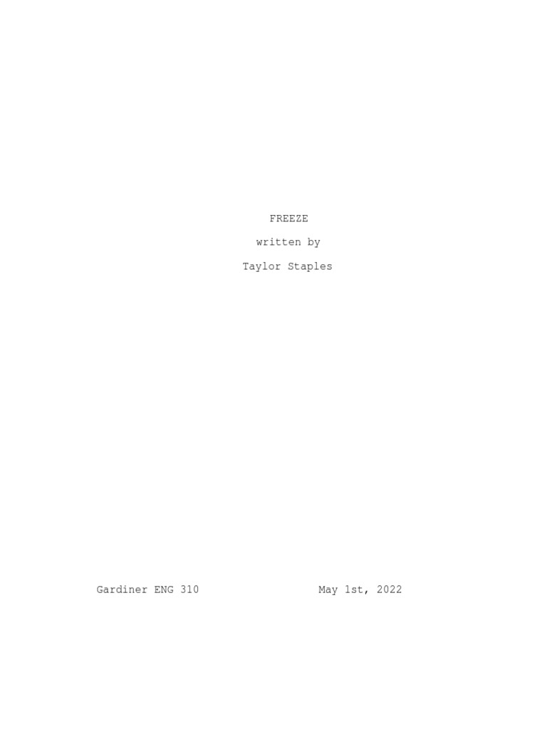 Script 8-10 Page Script | PDF